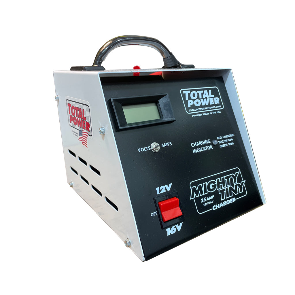 MIGHTY TINY 25 AMP 12/16 VOLT CHARGER – TotalPower